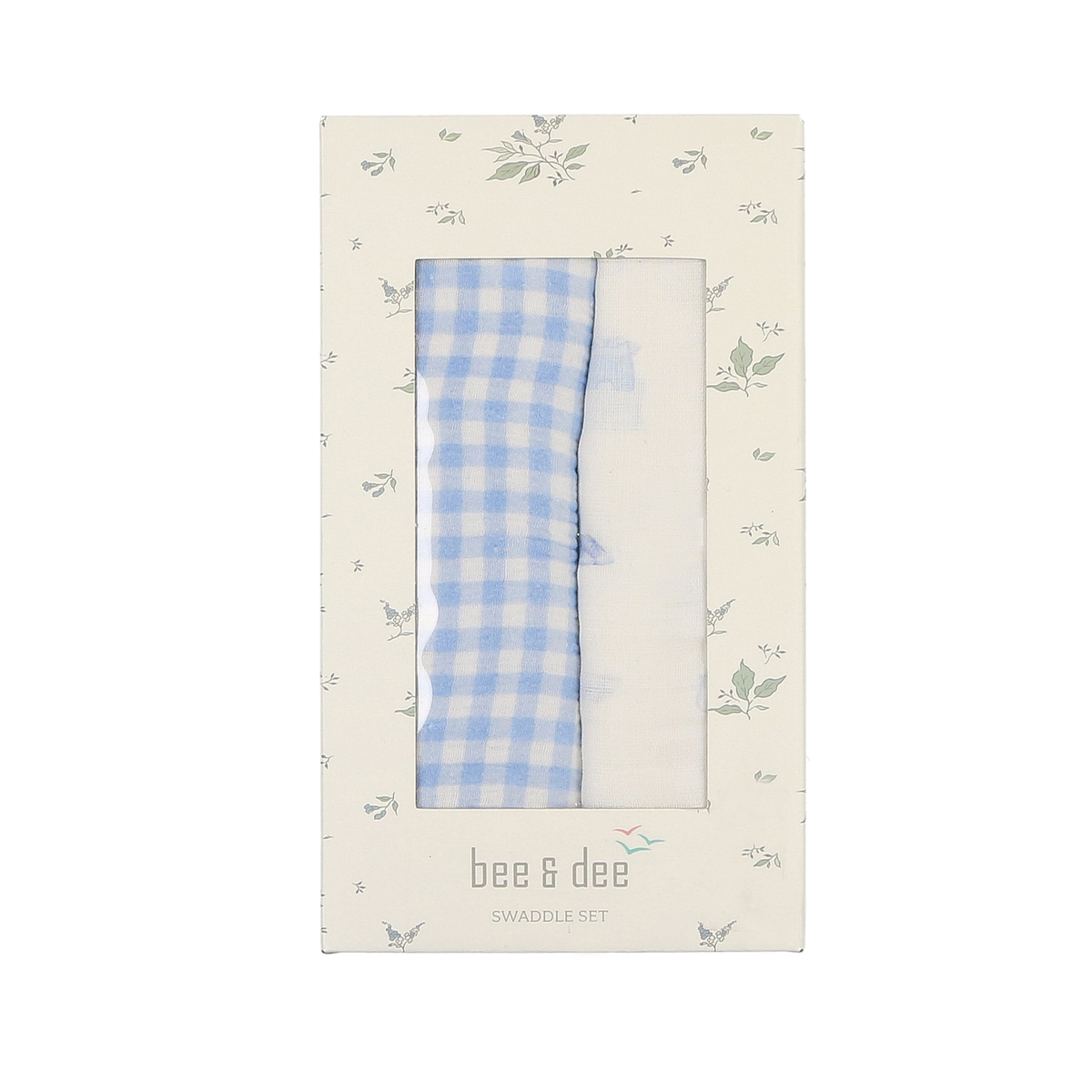 Chalk White Boys Take Me Home Gingham Swaddle Set – Bebe Kangaroo