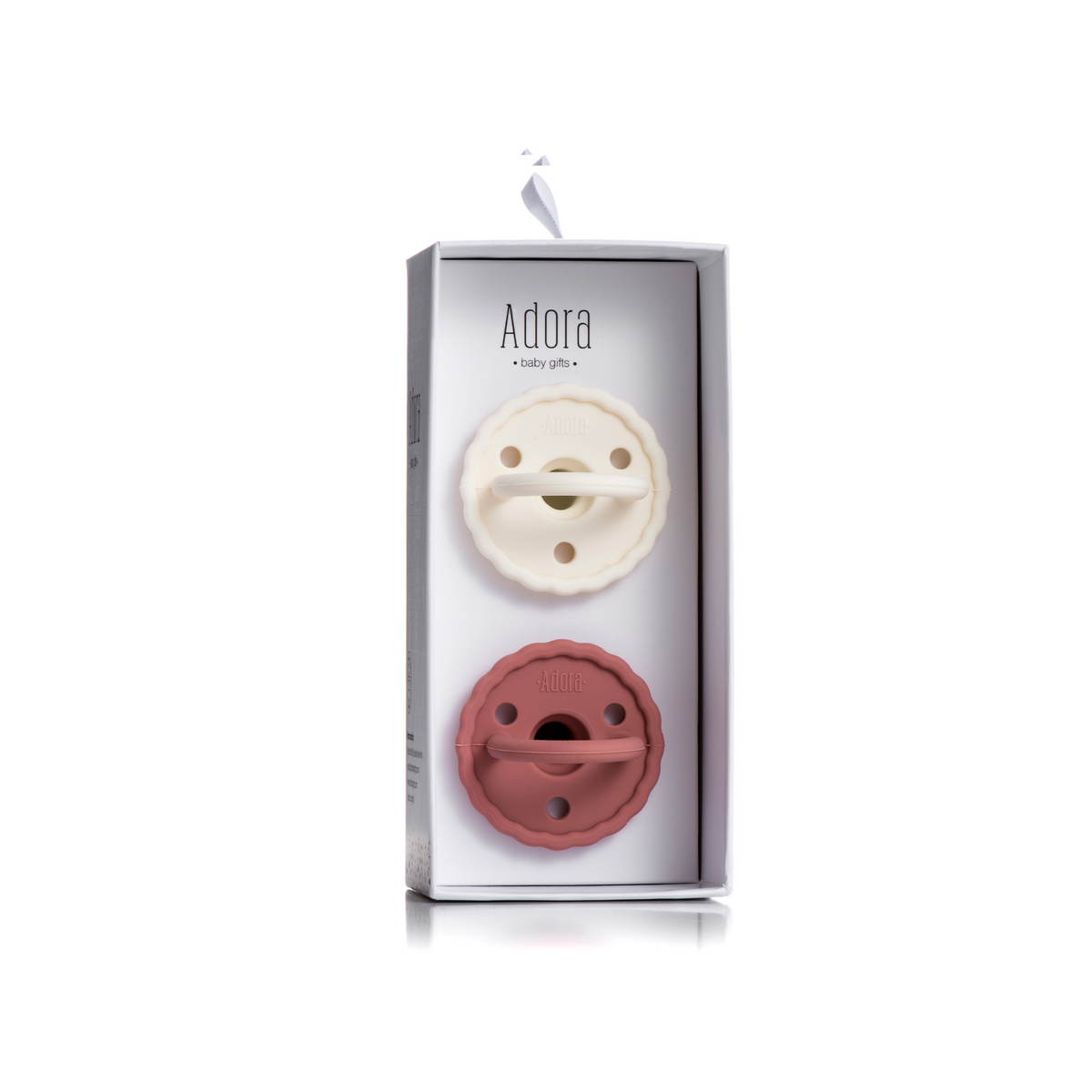Scalloped Vanilla-Rosewood Pacifier Set – Bebe Kangaroo