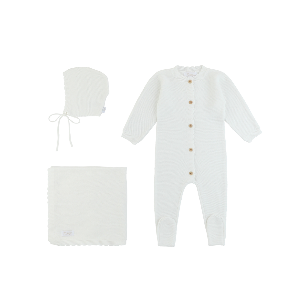 White Wooden Button Layette Set – Bebe Kangaroo